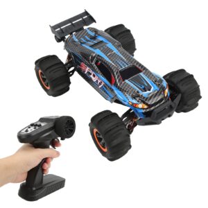 evtscan 1/12 scale remote control car - 2.4ghz 4wd off road rc truck, high speed rc rock crawler, remote control off road truck for adults & kids (three batteries)