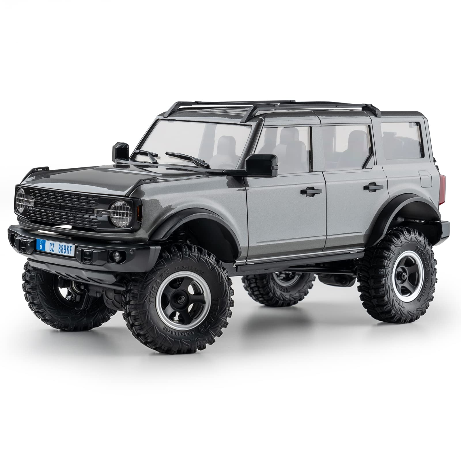 EAZYRC RC Crwaler 1/18 Scale Bronx RTR 4WD 2.4GHz RC Car Offroad Remote Control Car Model Vehicle RC Truck Electric Toy for Kids and Adults with LED Lights Transmitter Battery USB Charger Included