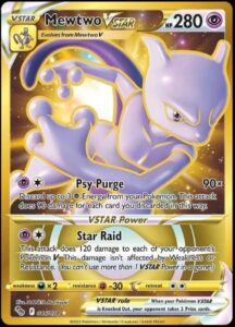 mewtwo vstar 086/078 - pokemon go - gold secret rare card