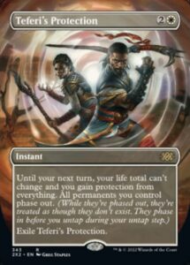 magic: the gathering - teferi's protection (343) - borderless - double masters 2022