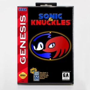 sonic and knuckles game cartridge 16 bit md game card with retail box for sega mega drive for genesis-us box