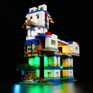 vonado led light kit compatible with lego minecraft llama village 21188, light-operated lighting compatible with minecraft llama lego 21188 (no lego model,only lights)