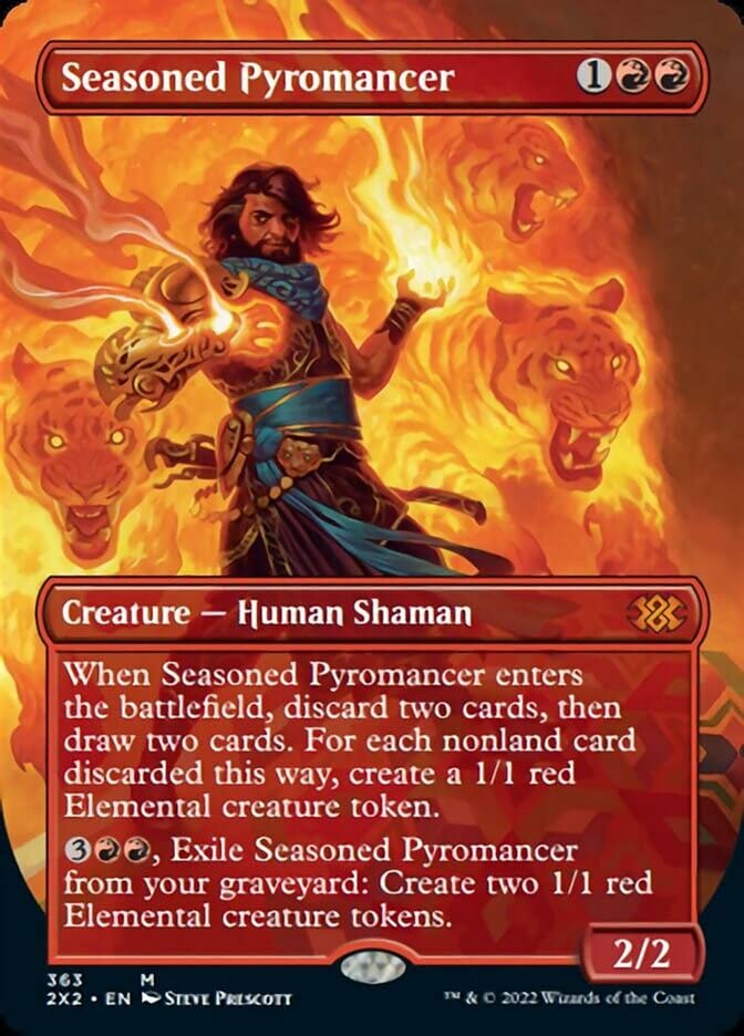 Magic: the Gathering - Seasoned Pyromancer (363) - Borderless - Double Masters 2022