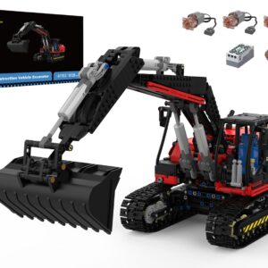 JMBricklayer Excavator Building Block Set for Adults - RC Electric Excavator Construction Vehicle Model Kit Collection Toy, Gift Toys for Teens Age 14+/Adults