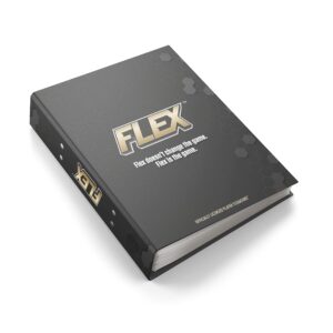 flex album | store and display flexagon collection | vinyl finish | holds up to 20 pages