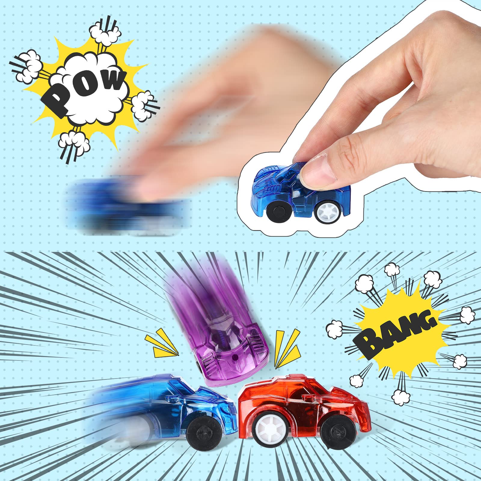 144 Pieces Pull Back Car Party Favors Mini Car Toys Bulk Friction Powered Small Racing Cars Colorful Pullback Vehicles for Birthday Goodie Bag Fillers Reward Carnival