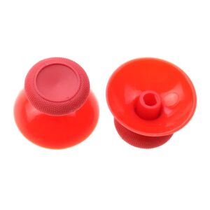 2 x 3D Analog Thumb Sticks Grip Joystick Cap for Xbox One ThumbSticks Cover for Xbox Series X S Controller, for Xbox One Slim Elite 3D Analog Thumb Sticks Grip (Red)