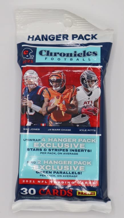 2021 Panini Chronicles NFL Football 30 Card Hanger Cello Pack - 30 Total Trading Cards