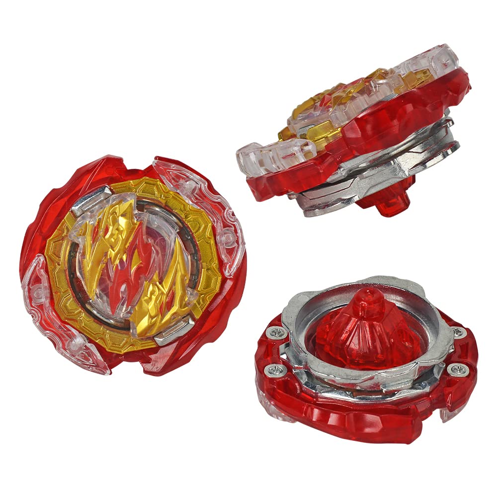 BeyBtatle Burst Gyro Toy Set 1 Spinning Tops 1x Launcher LR Left Right Spin DB Layer System, Metal Fusion Attack Type Battling Game Top with Launcher Toy Gift for Ages 6+