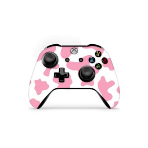 zoomhitskins controller skin compatible with x1 s and x1 x, vinyl sticker technology, cow milk pink cute white dairy farm pastel, durable, 1 skin, made in the usa