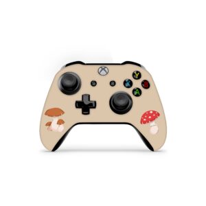 zoomhitskins controller skin compatible with x1 s and x1 x, vinyl sticker technology, mushroom red vintage fall brown beige forrest, durable, 1 skin, made in the usa