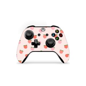 zoomhitskins controller skin compatible with x1 s and x1 x, vinyl sticker technology, peach pink cute kawaii fruits orange pastel, durable, 1 skin, made in the usa