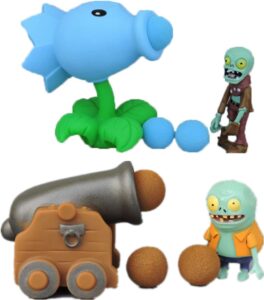 jhesao 4 pcs pvz toys action figures toys mini pvz set 1 2 series great gifts for kids and fans, birthday and christmas party