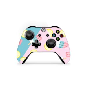 zoomhitskins controller skin compatible with x1 s and x1 x, vinyl sticker technology, blue pink pastel summer ice cream cute, durable, 1 skin, made in the usa