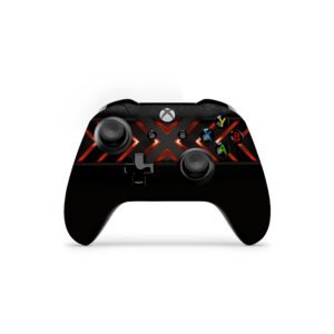 zoomhitskins controller skin compatible with x1 s and x1 x, vinyl sticker technology, black neon red x, durable, 1 skin, made in the usa