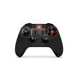 zoomhitskins controller skin compatible with x1 s and x1 x, vinyl sticker technology, vintage black gray retro orange version retro, durable, 1 skin, made in the usa