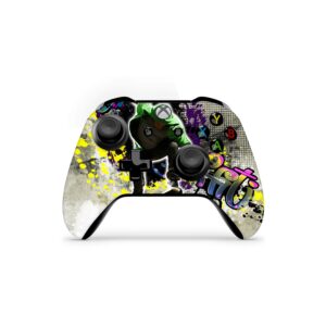 zoomhitskins controller skin compatible with x1 s and x1 x, vinyl sticker technology, neon paint rollerskate skate board street, durable, 1 skin, made in the usa