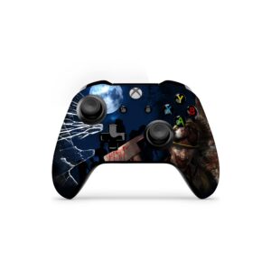 zoomhitskins controller skin compatible with x1 s and x1 x, vinyl sticker technology, moon night broken glass axe horror, durable, 1 skin, made in the usa