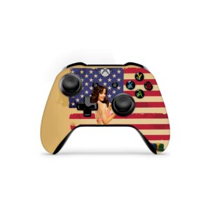 zoomhitskins controller skin compatible with x1 s and x1 x, vinyl sticker technology, american flag vintage lady model, durable, 1 skin, made in the usa