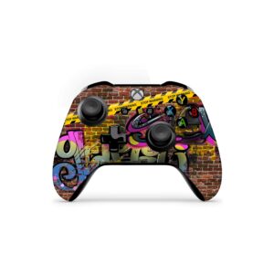 zoomhitskins controller skin compatible with x1 s and x1 x, vinyl sticker technology, graffiti street brick wall art, durable, 1 skin, made in the usa