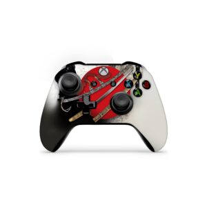 zoomhitskins controller skin compatible with x1 s and x1 x, vinyl sticker technology, japan samurai sword anime red warrior, durable, 1 skin, made in the usa