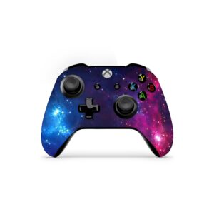 zoomhitskins controller skin compatible with x1 s and x1 x, vinyl sticker technology, blue purple galaxy nebula universe stars space, durable, 1 skin, made in the usa