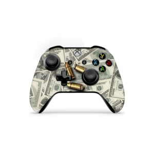 zoomhitskins controller skin compatible with x1 s and x1 x, vinyl sticker technology, gangster us dollar notes, durable, 1 skin, made in the usa