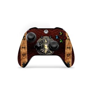 zoomhitskins controller skin compatible with x1 s and x1 x, vinyl sticker technology, treasure chest wooden pirate sea brown, durable, 1 skin, made in the usa