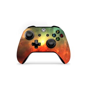 zoomhitskins controller skin compatible with x1 s and x1 x, vinyl sticker technology, deep space galaxy nebula stars supernova green red orange, durable, 1 skin, made in the usa