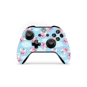 zoomhitskins controller skin compatible with x1 s and x1 x, vinyl sticker technology, blue cute cloud flying pigs, durable, 1 skin, made in the usa