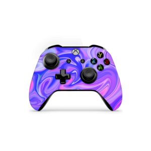 zoomhitskins controller skin compatible with x1 s and x1 x, vinyl sticker technology, purple waves planet water gemstone blue, durable, 1 skin, made in the usa