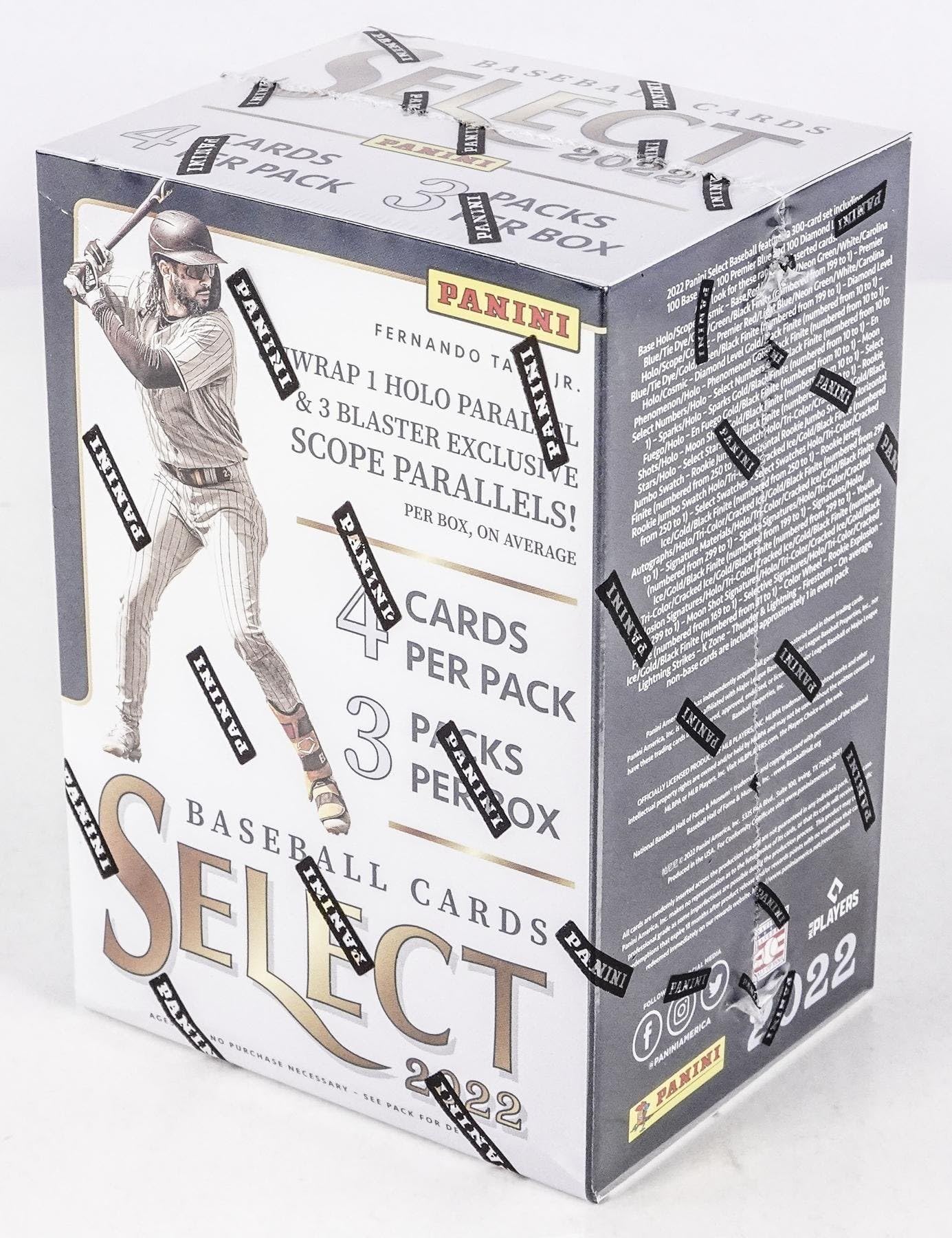 2022 Panini Select MLB Baseball Blaster Box - 4 Packs Per Box - 12 Trading Cards Total Per Box