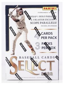 2022 panini select mlb baseball blaster box - 4 packs per box - 12 trading cards total per box