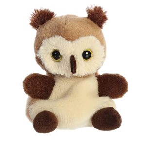 aurora® adorable palm pals™ barnie owl™ stuffed animal - pocket-sized play - collectable fun - brown 5 inches