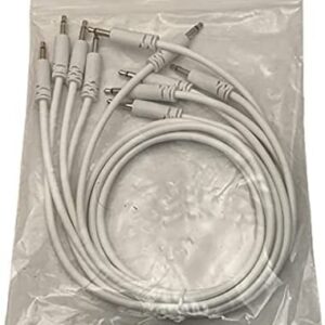 Starving Students Music Supplies Luigi's Modular Supply Spaghetti Eurorack Patch Cables - Package of 5 White Cables, 36" (90 cm)