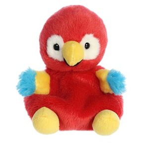 aurora® adorable palm pals™ scarlette the macaw™ stuffed animal - pocket-sized play - collectable fun - red 5 inches