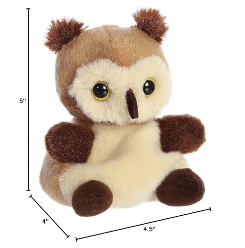 Aurora® Adorable Palm Pals™ Barnie Owl™ Stuffed Animal - Pocket-Sized Play - Collectable Fun - Brown 5 Inches