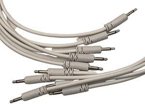 starving students music supplies luigi's modular supply spaghetti eurorack patch cables - package of 5 white cables, 36" (90 cm)