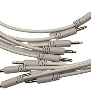 Starving Students Music Supplies Luigi's Modular Supply Spaghetti Eurorack Patch Cables - Package of 5 White Cables, 36" (90 cm)