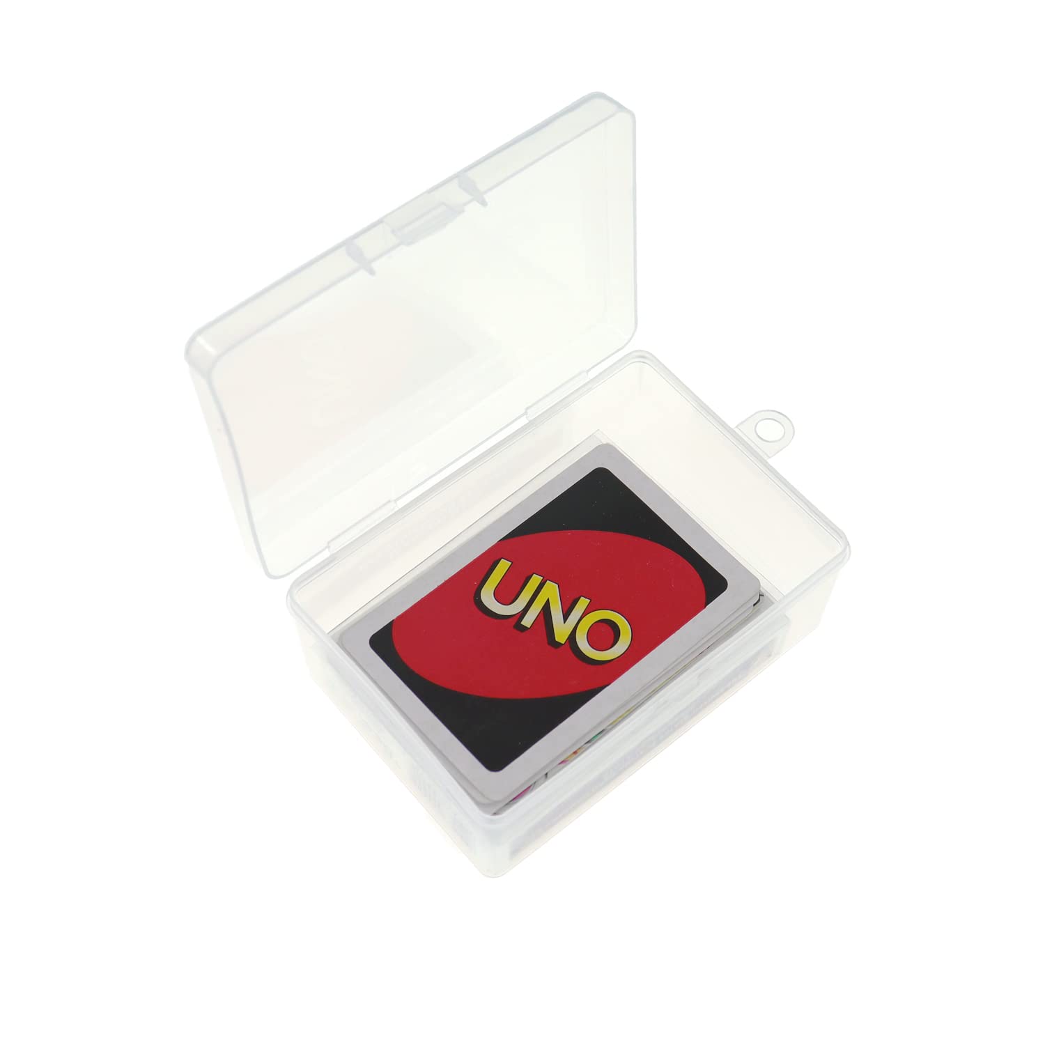 4Pcs Plastic UNO Card Case Box Holder Designed for 112Pcs Classic Mattel UNO Card Game, High Capacity Playing Card Case Box Storage (NO Cards)