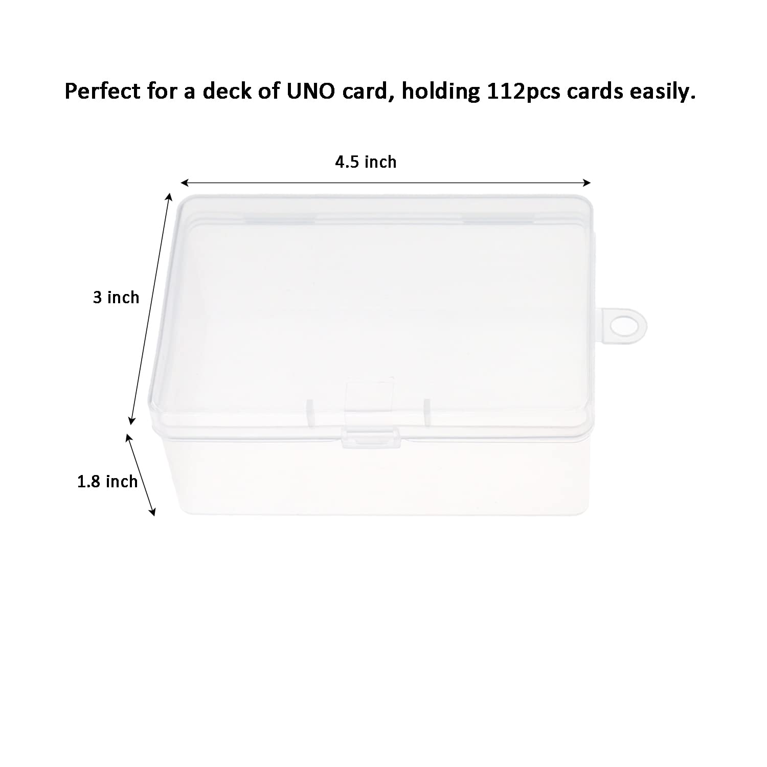 4Pcs Plastic UNO Card Case Box Holder Designed for 112Pcs Classic Mattel UNO Card Game, High Capacity Playing Card Case Box Storage (NO Cards)