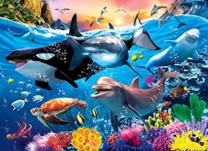 puzzles for kids ages 4-8 year old - underwater world,100 piece jigsaw puzzle for toddler children learning educational puzzles toys for boys and girls.