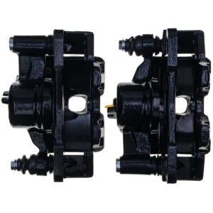 Power Stop S1379BLK Front Pair of High-Temp Black Powder Coated Calipers For Honda CRX 1990-1991, Honda Civic 1990-2000, Honda Civic del Sol 1993-1997 [Model Specific]