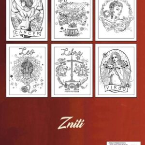 Zodiac Coloring Book: 80+ Coloring Pages for Adults Featuring Beautiful Astrological Signs Illustration for Relaxation and Stress Relief