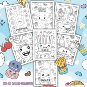 KAWAII Food Coloring Book. Super Cute, Sweet & Fun. 8.5 x 11 Inch. Great for Kids, Teens, Adults & Seniors: 40 Fab & Loveable Illustrated Designed ... Xmas, Thanksgiving or any Gifting Occasion