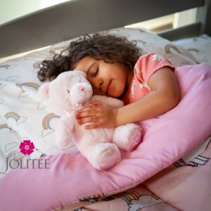 Jolitee My First Bear Stuffed Animal - Pink Teddy Bear for Baby for Newborn, 10"