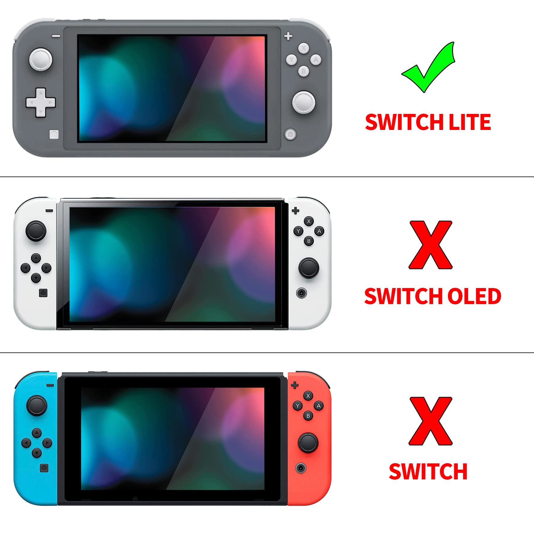 PlayVital ZealProtect Protective Case for Nintendo Switch Lite, Hard Shell Ergonomic Grip Cover for Nintendo Switch Lite w/Screen Protector & Thumb Grip Caps & Button Caps - Matcha Green