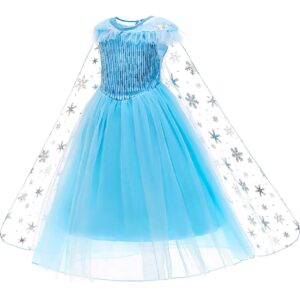 GZ-LAOPAITOU Girls Princess Costume Princess Dresses for Birthday Party Dress Up Halloween Cosplay with Accessories