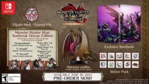 monster hunter rise: sunbreak: collector's edition w/ malzeno amiibo for the nintendo switch