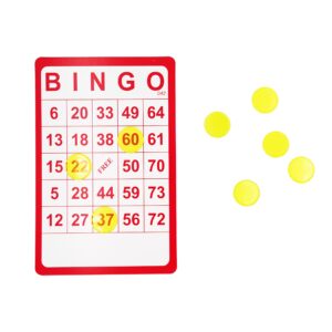 Yuanhe 100 Bingo Cards Resuable Bingo Paper Game Cardstock Bulk, 5 Colors